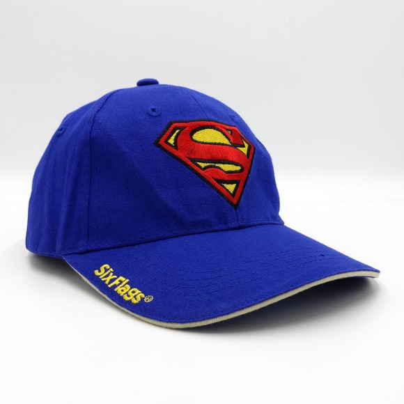 Six Flags | Accessories | Vintage Superman Dc Comics Trucker Hat Six ...